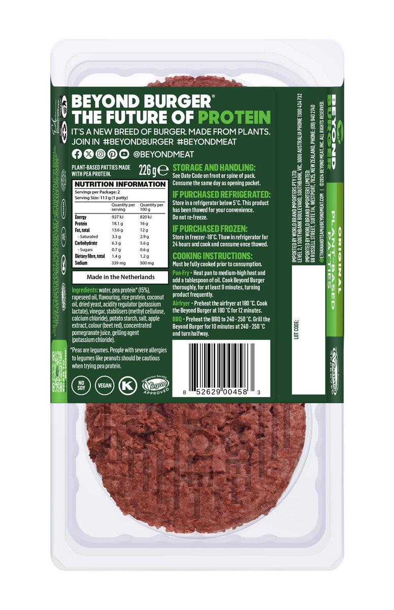 Beyond Meat Beyond Burger – Vegan Perfection Retail