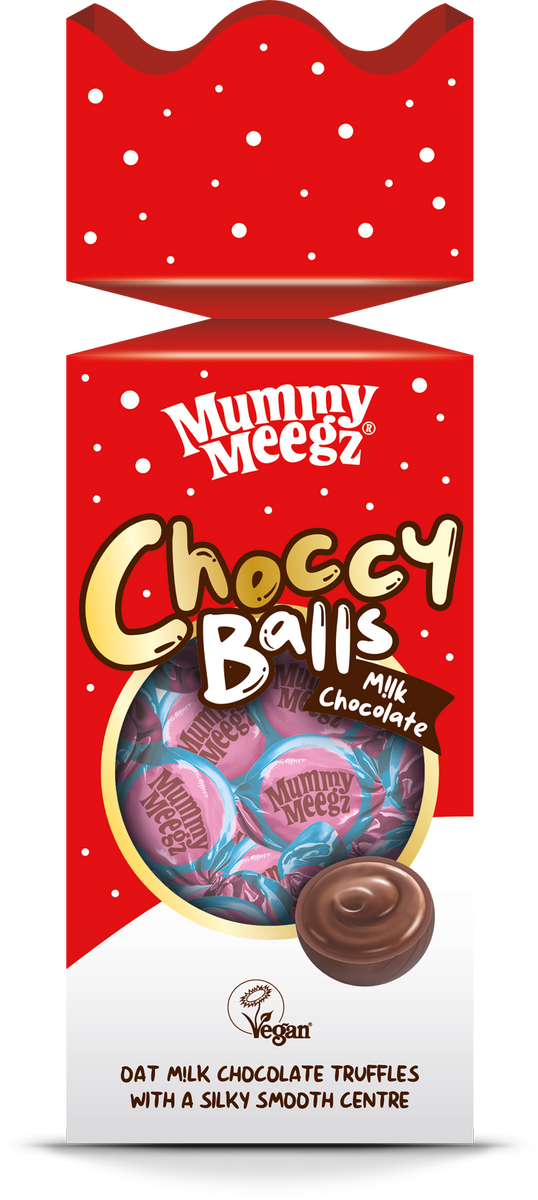 Mummy Meegz Choccy Balls Christmas Cracker, 216g – Vegan Perfection Retail