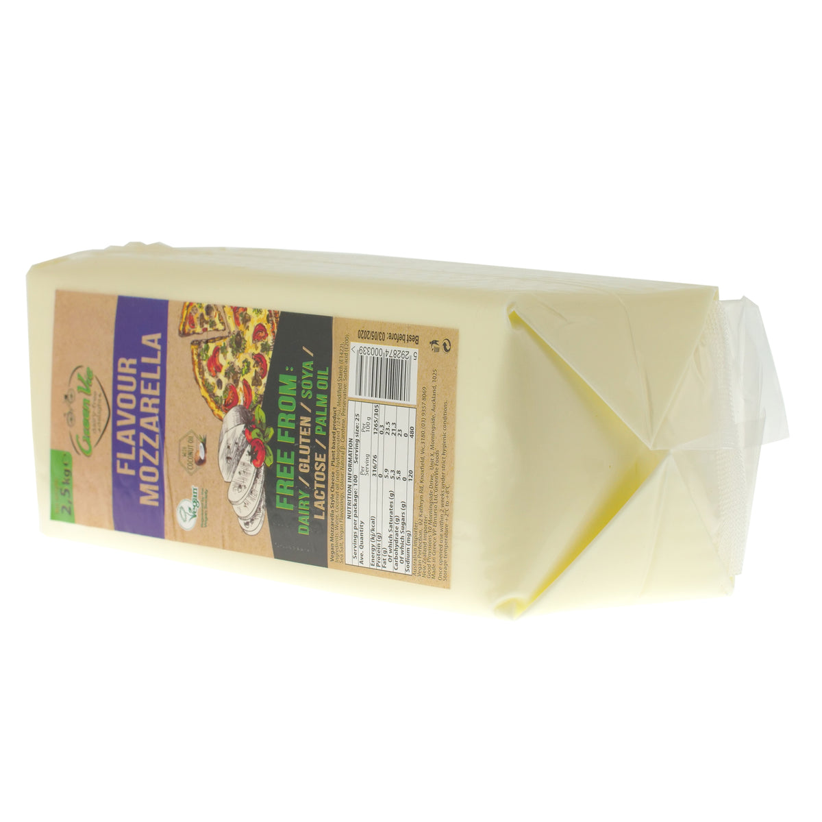 Mozzarella Block JUMBO 2.5kg – Vegan Perfection Retail