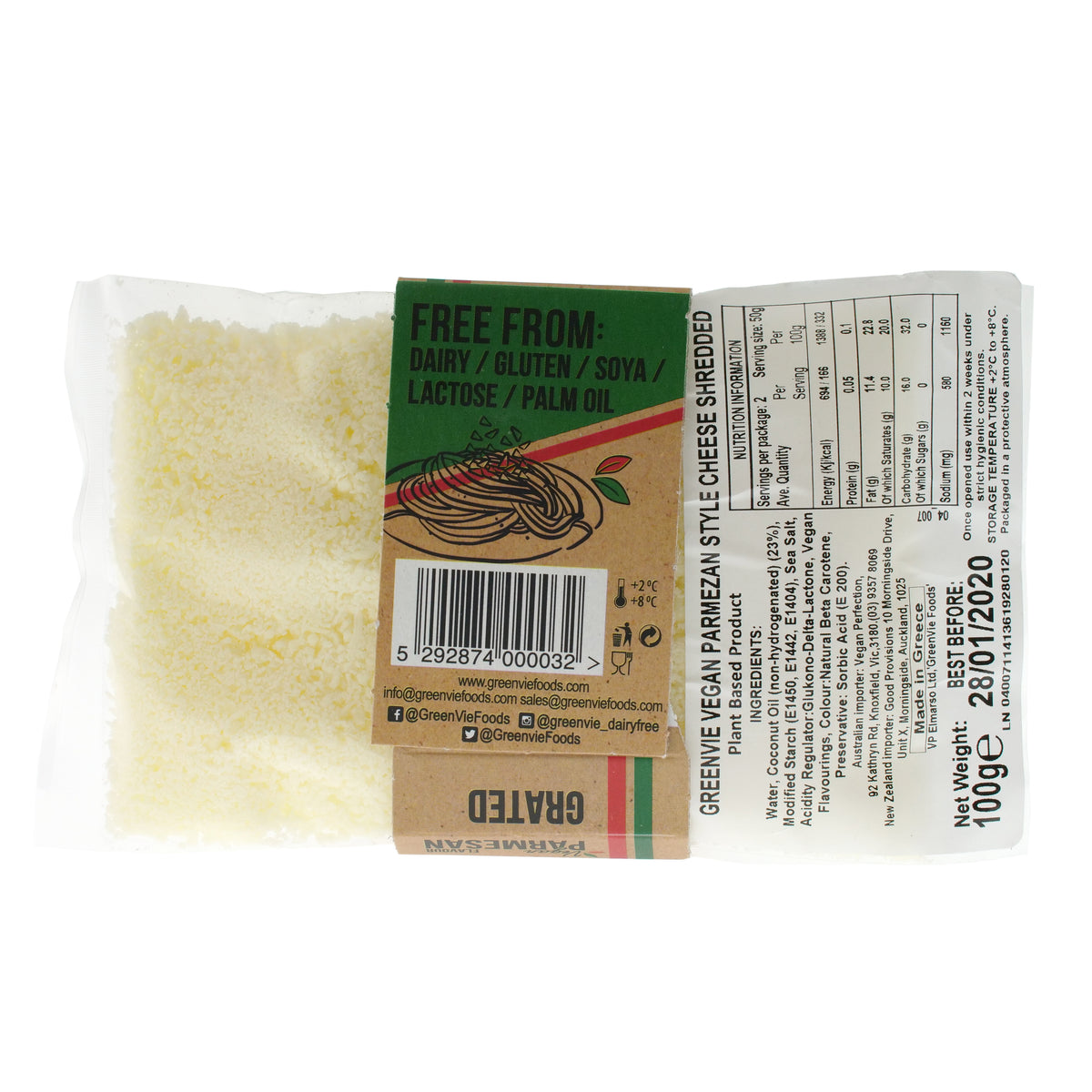 Finely Grated Parmesan 100g – Vegan Perfection Retail